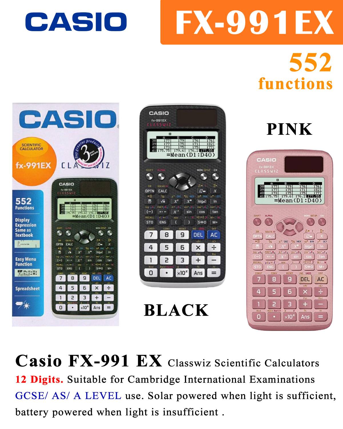 Casio Scientific Calculator FX-991EX